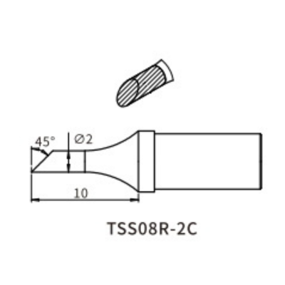 QUICK TSS08R-2C soldering tip (Quick TS8) - Quick