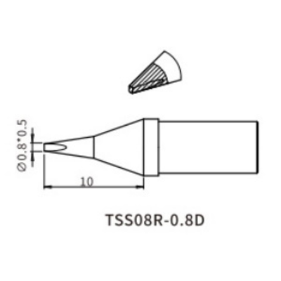 QUICK TSS08R-0.8D soldering tip (Quick TS8) - Quick
